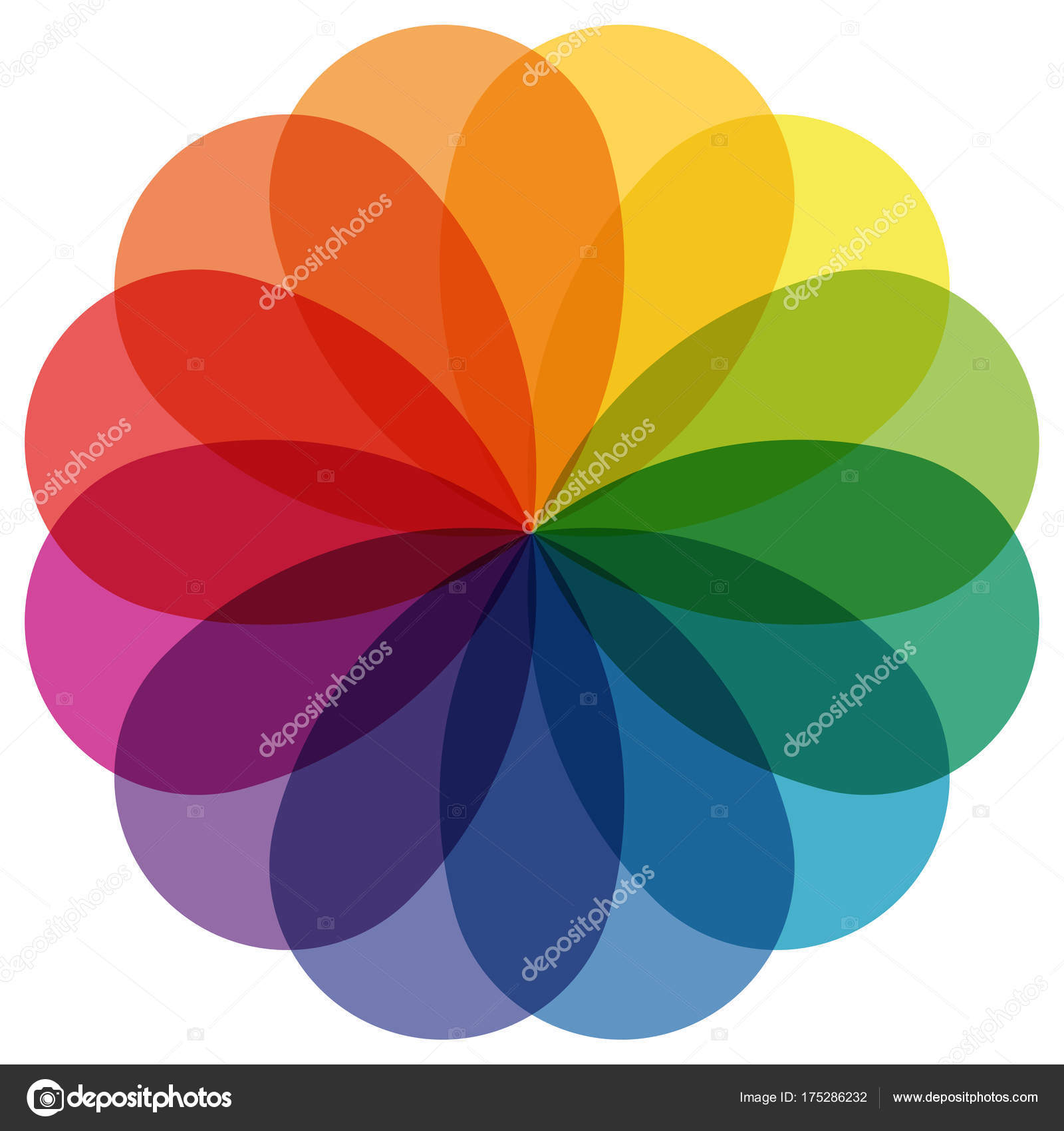 Color wheel with overlaying colors — Stock Vector © opicobello #175286232
