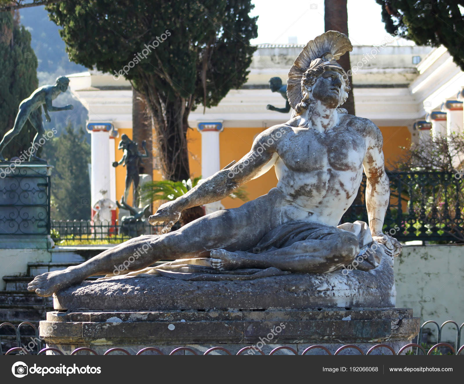 Pictures Beautiful Achillion Palace Island Corfu Detail – Stock ...