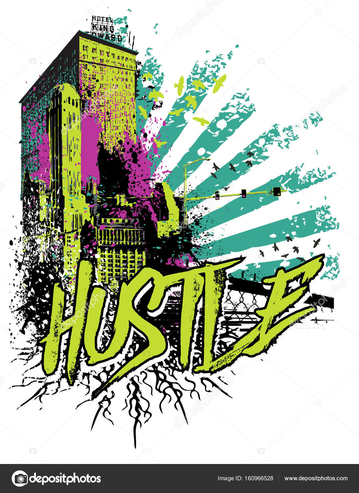 Hustle Trees Background Clipart