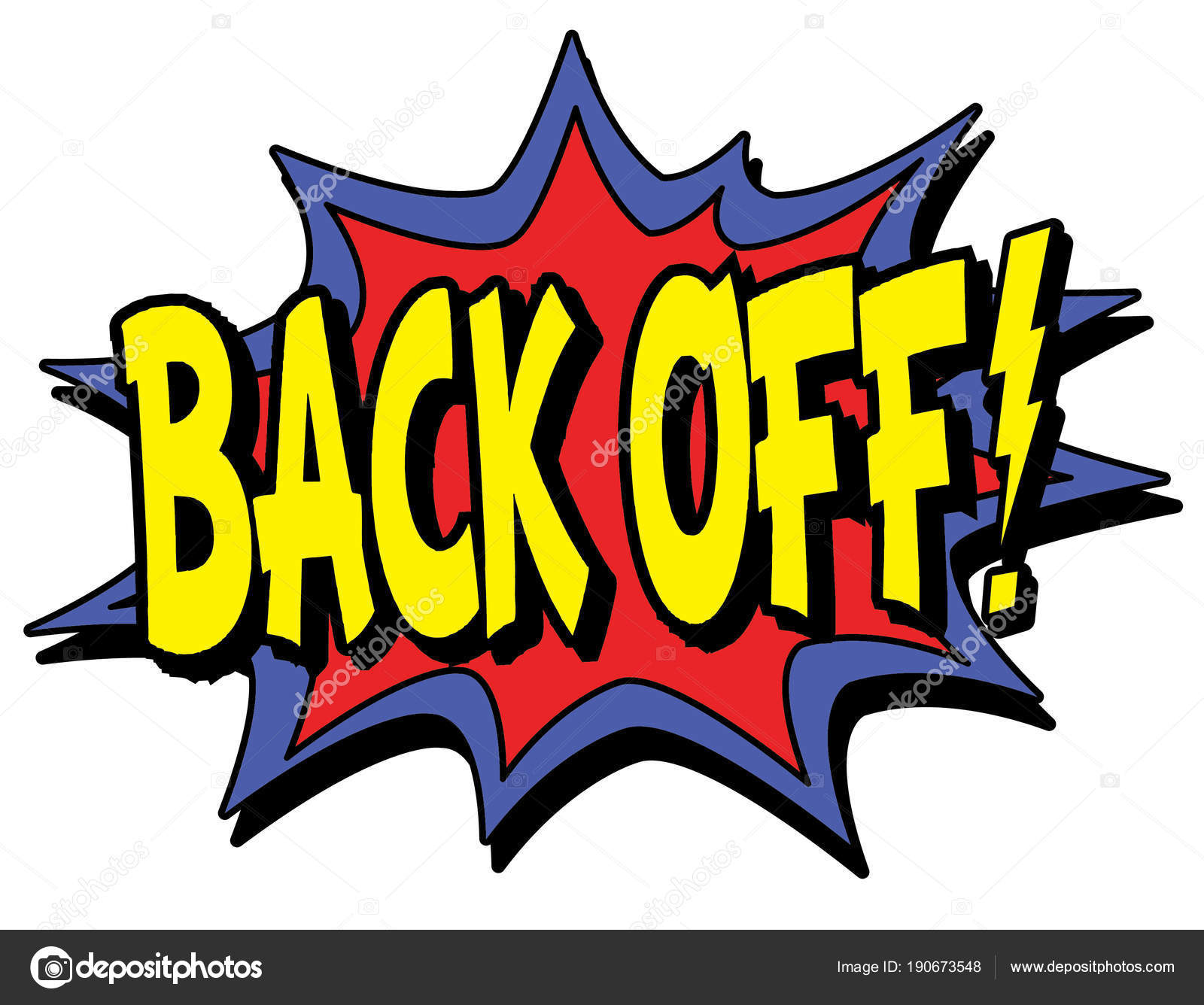 Back Colored Lettering Isolated White Background Stock Vector Image by ...