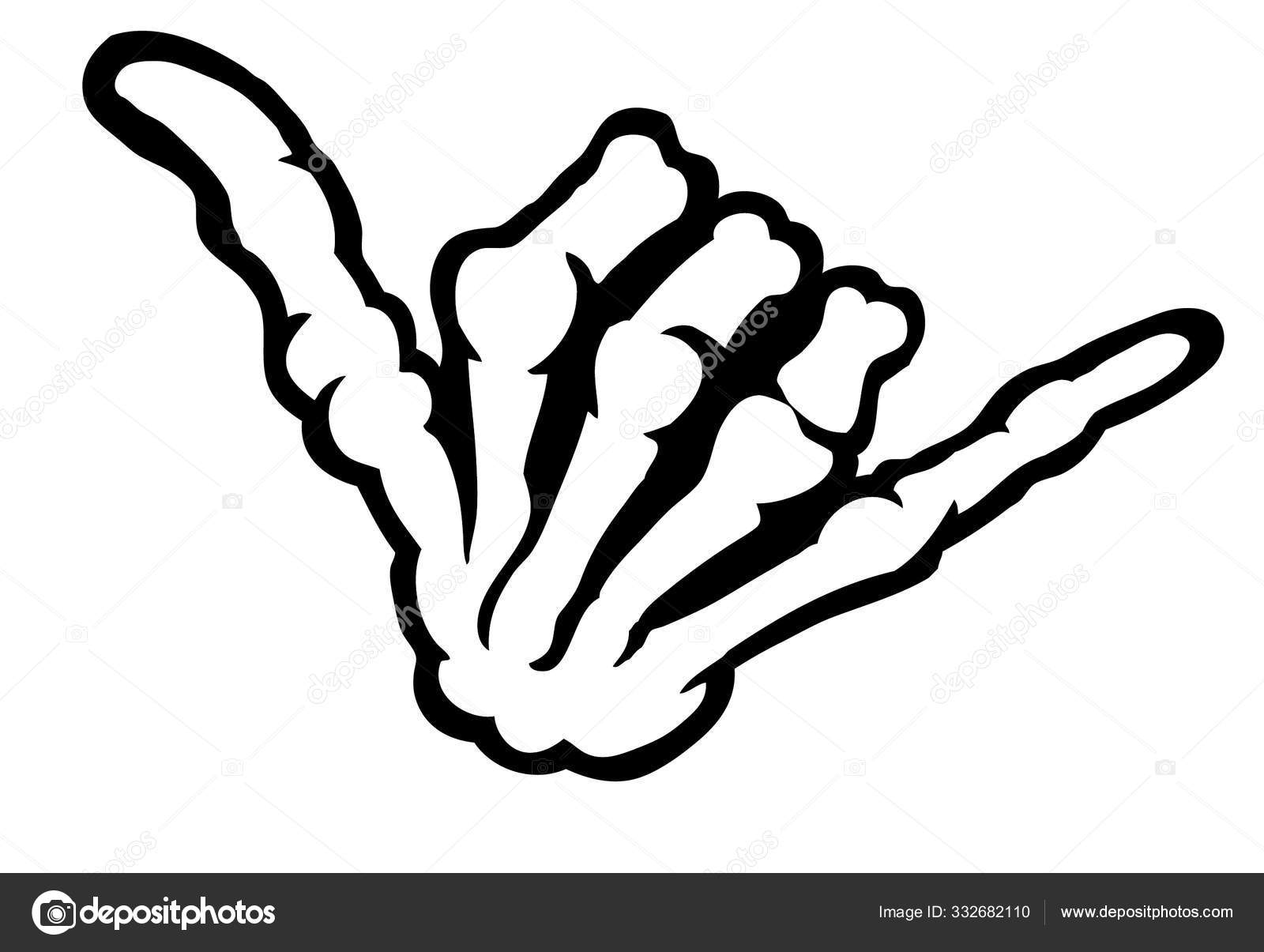 Shaka Sign Drawing