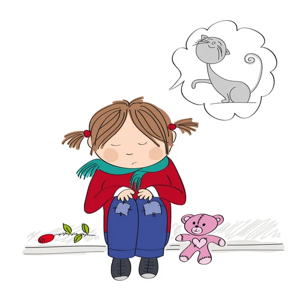 Niño perdido imágenes de stock de arte vectorial | Depositphotos