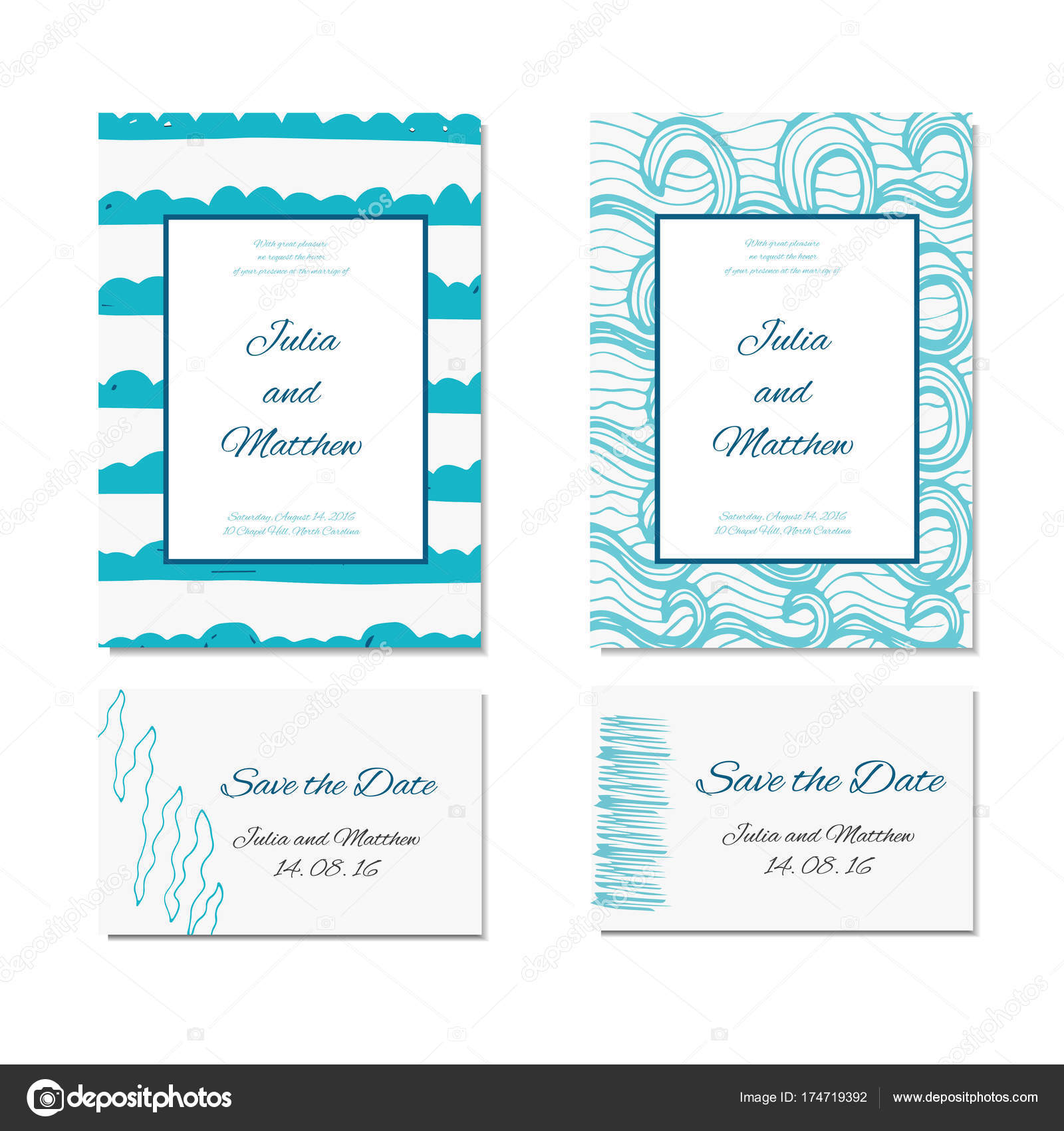Collection of card templates for marriage Stock Vector by ©TanyaSun ...