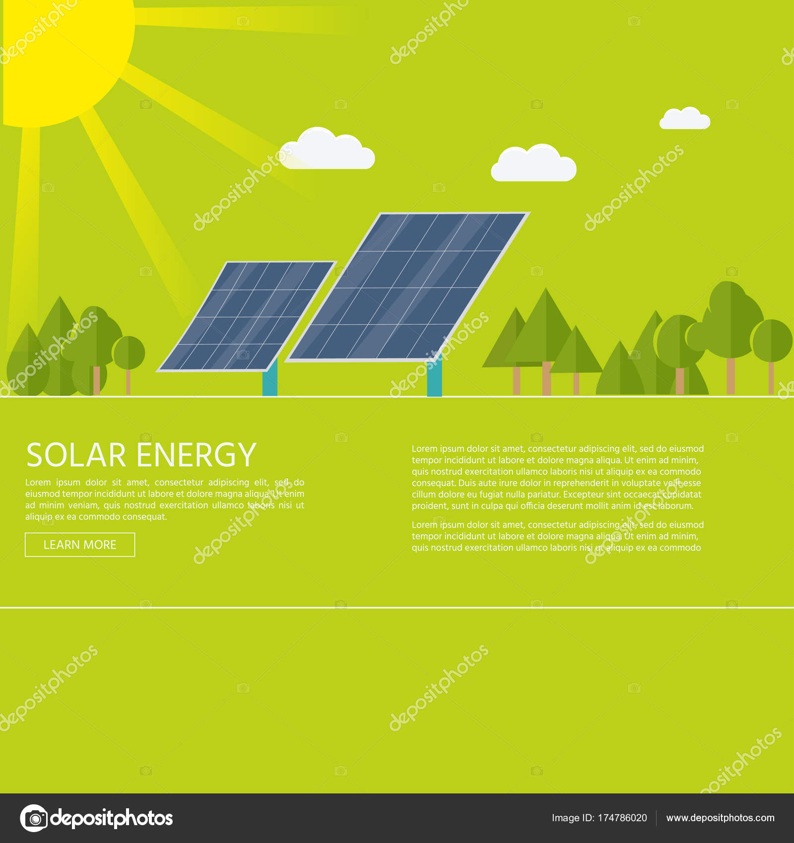 Solar Panels Modern House Eco Friendly Alternative Energy Ecosystem ...