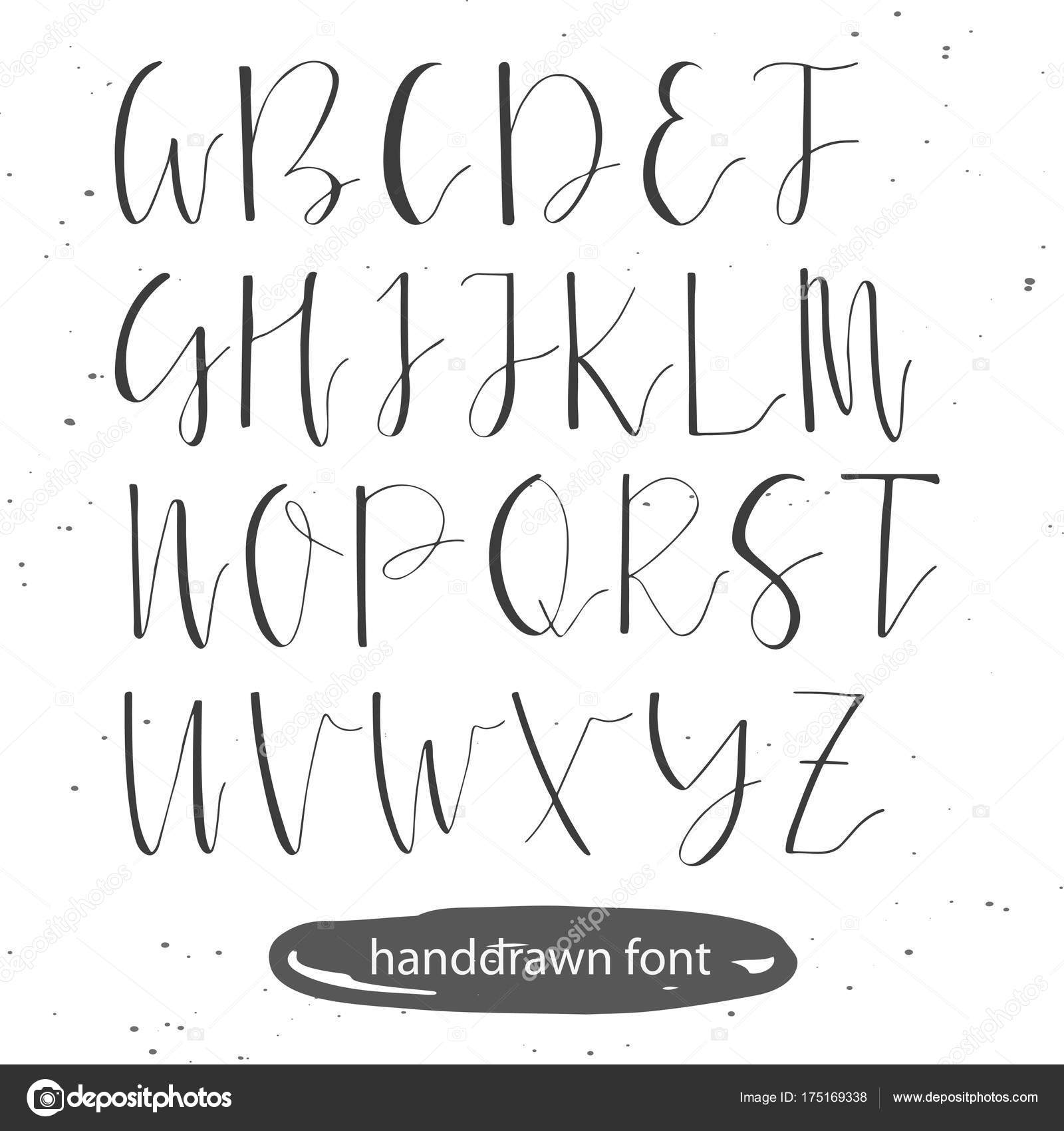 Handwritten calligraphy font Stock Vector by ©TanyaSun 175169338