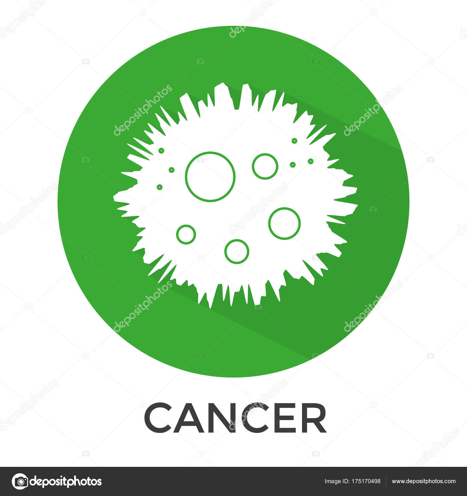 Abstract, flat design cancer icon — Stock Vector © TanyaSun #175170498