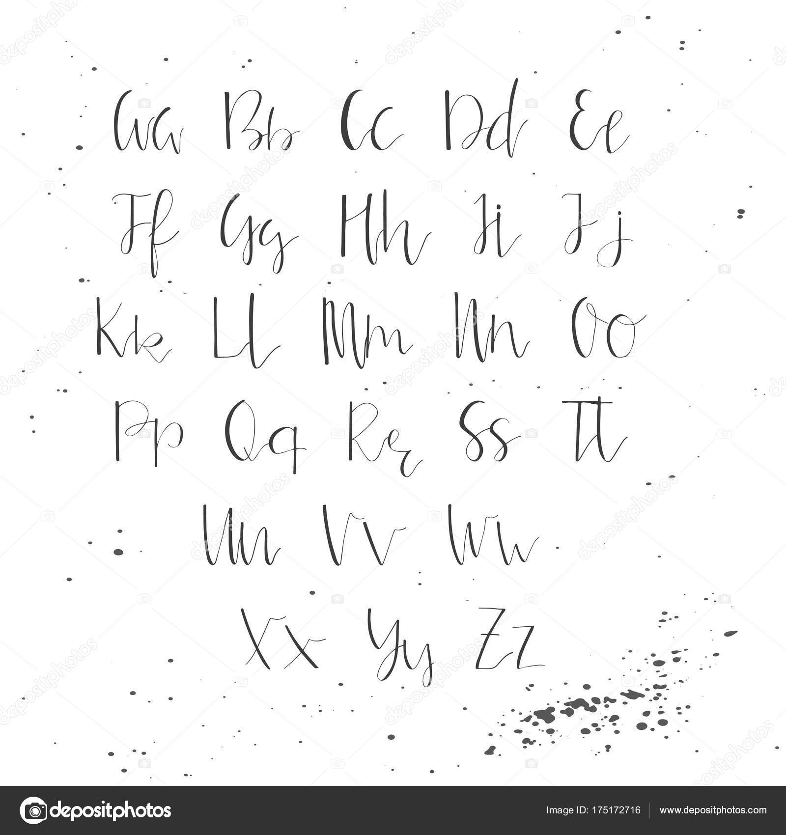 Caligrafía manuscrita Font Vector de stock #175172716 de ©TanyaSun