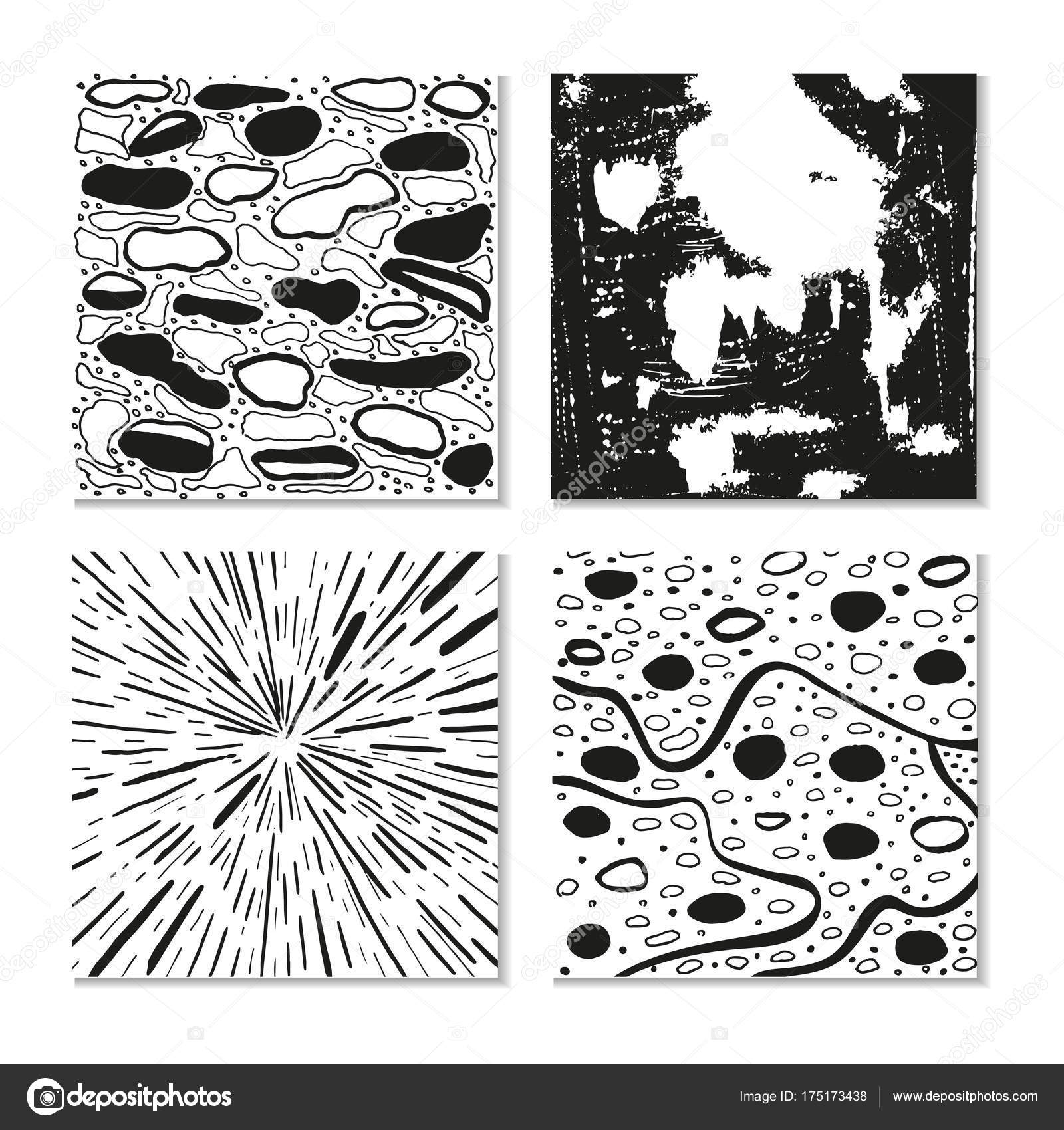 Ink hand drawn textures Stock Illustration by ©TanyaSun #175173438