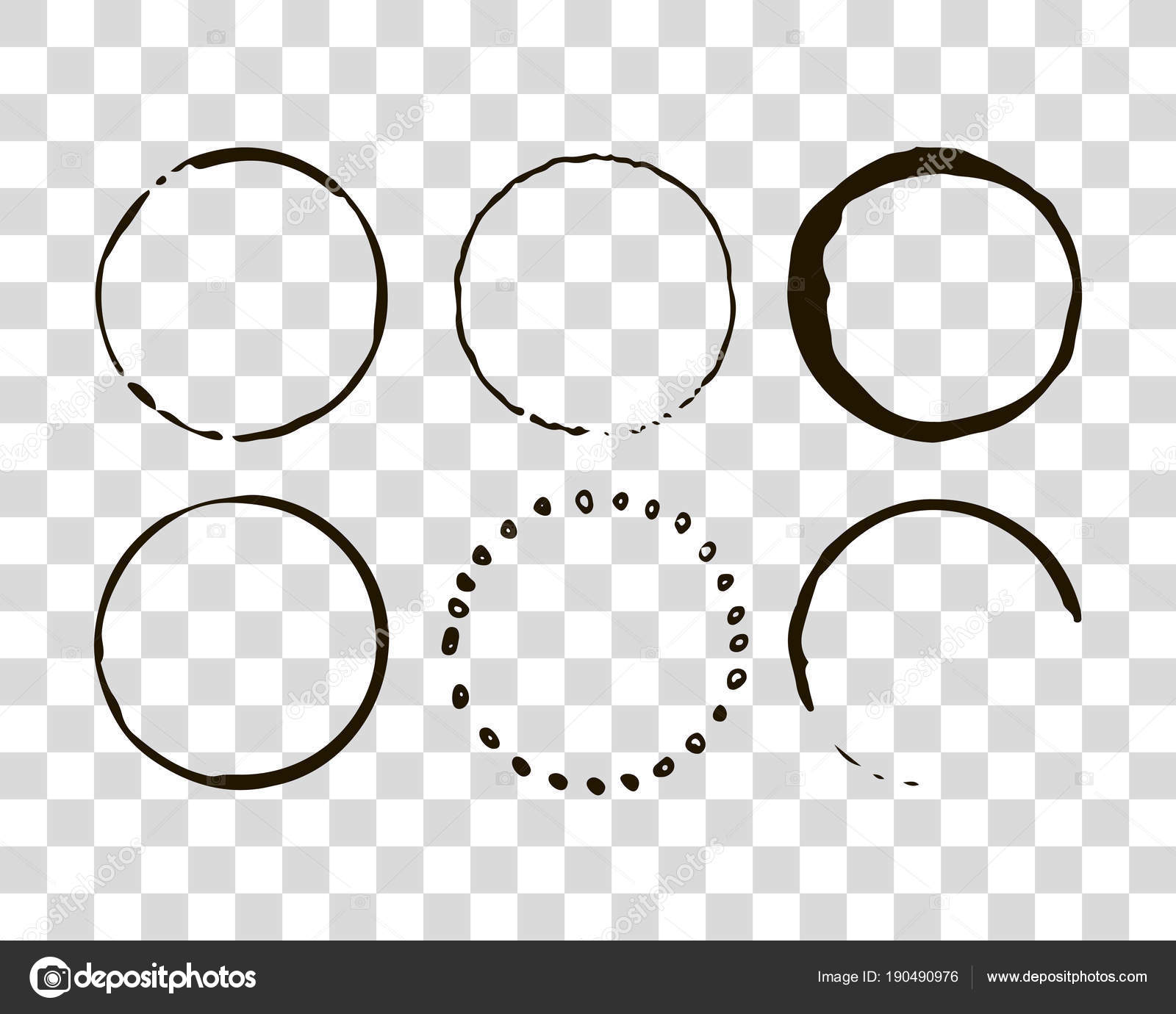 Hand Drawn Elements Logotype Circles Isolated Background Easy Use ...