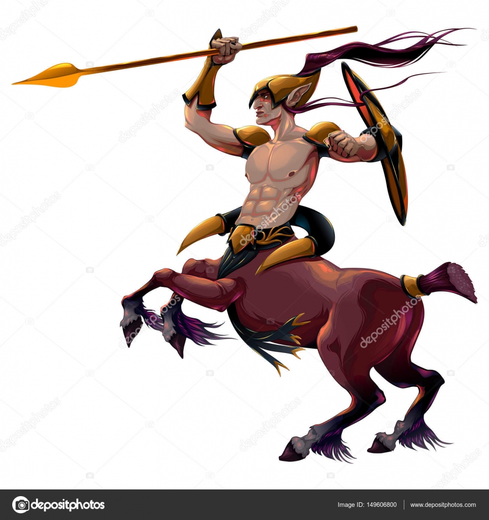 Centauro Black Colour Clipart