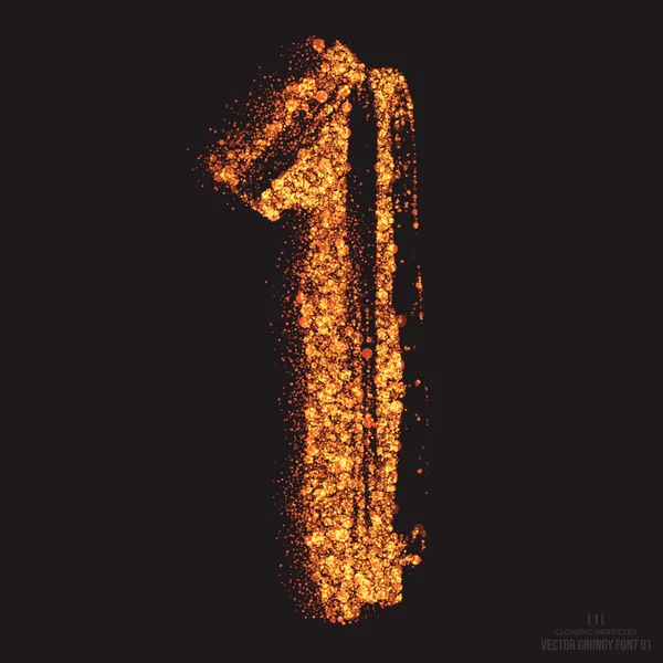 Vector Grungy Font 001. Number 9 — Stock Vector © yamonstro #160388114