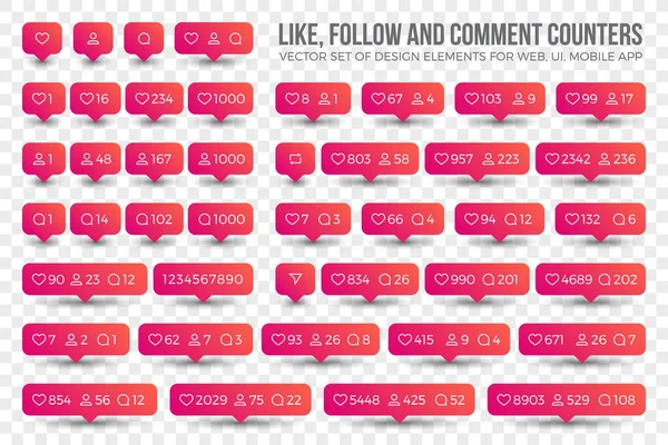 Vector Counter Icons — Stock Vector © yamonstro #160388440