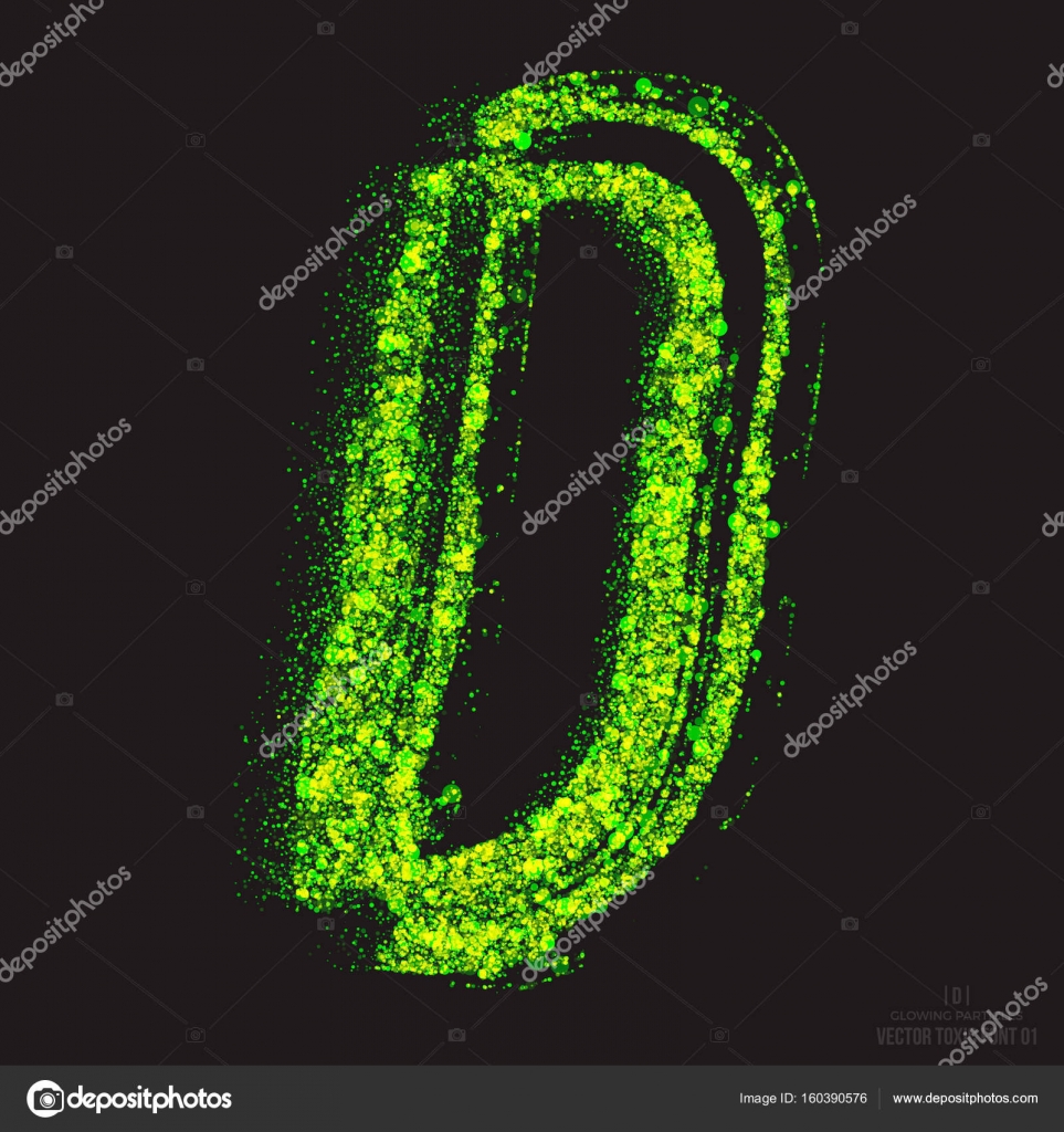 Vector Toxic Font 001. Letter D Stock Vector by ©yamonstro 160390576