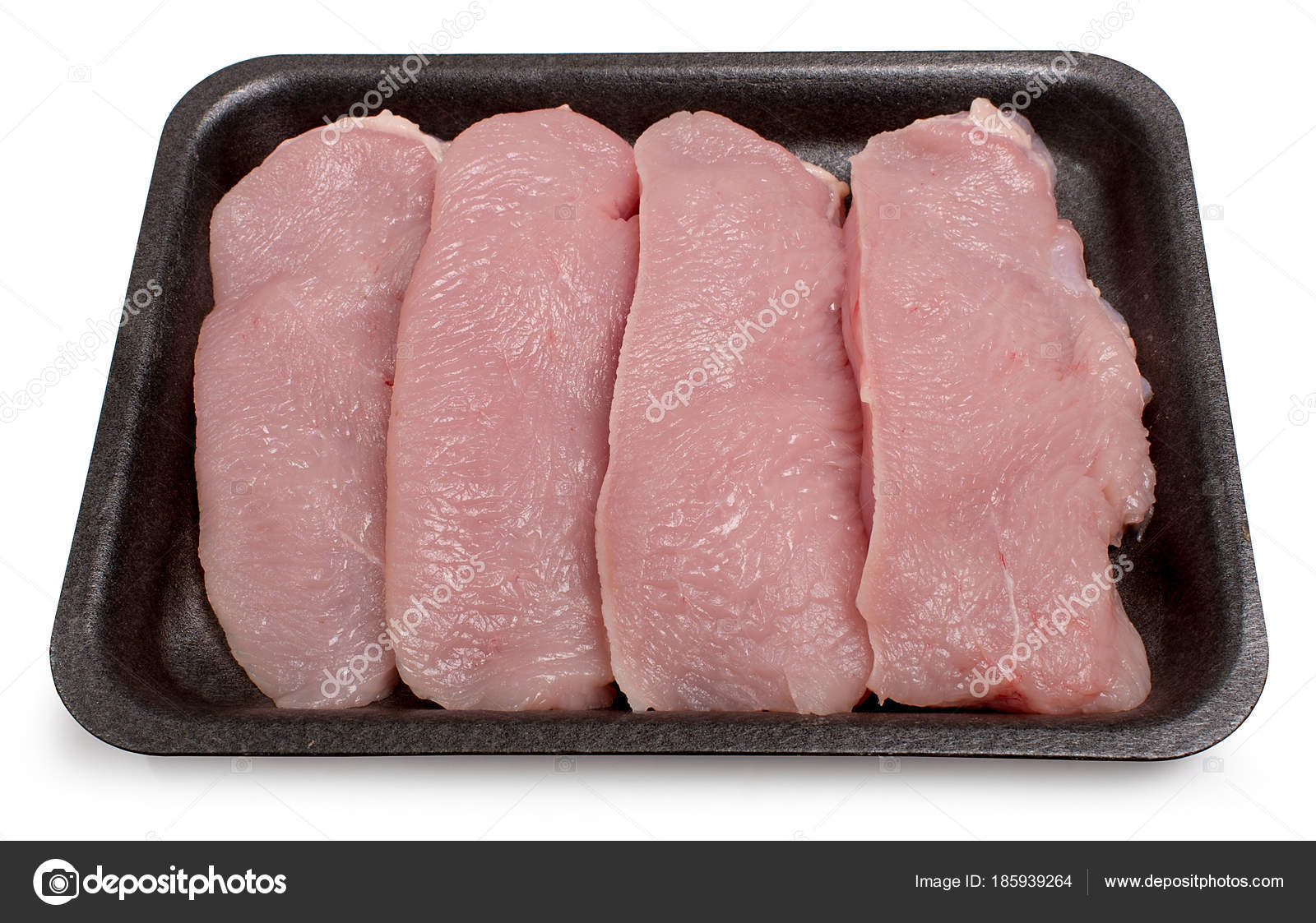 Turkey Meat Plastic Tray Isolated White Background Stock Photo by ...