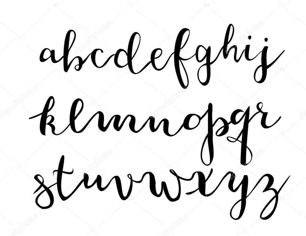 Fuente caligráfica vector de letras Imagen Vectorial de © MrsWilkins ...