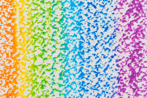 Hand drawn colorful oil pastel rainbow - Stock Image - Everypixel