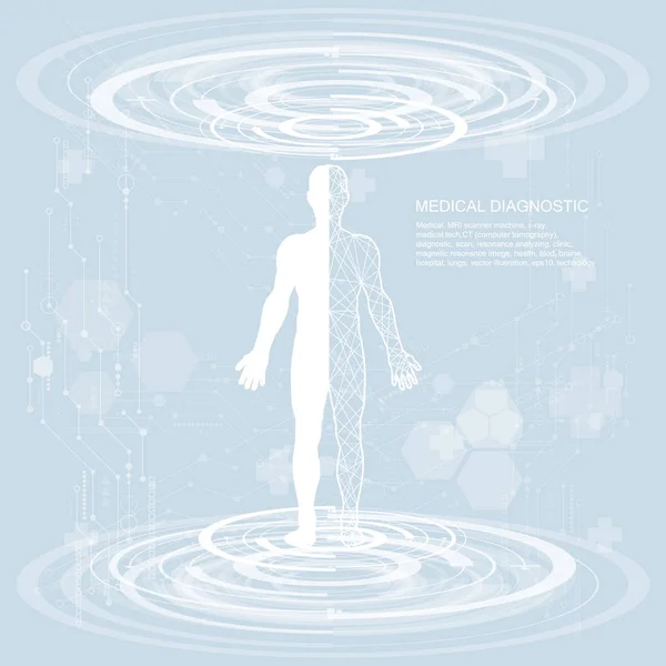 Human body health care, with medical icons, organs, charts, diagrams ...