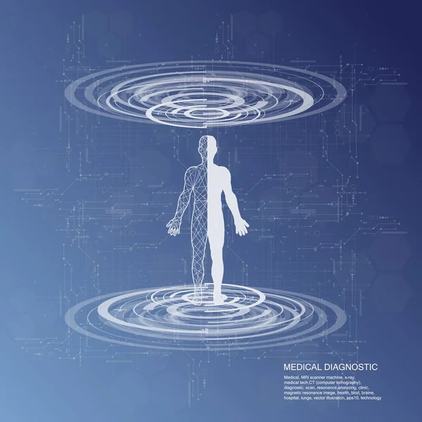 Human body health care, with medical icons, organs, charts, diagrams ...