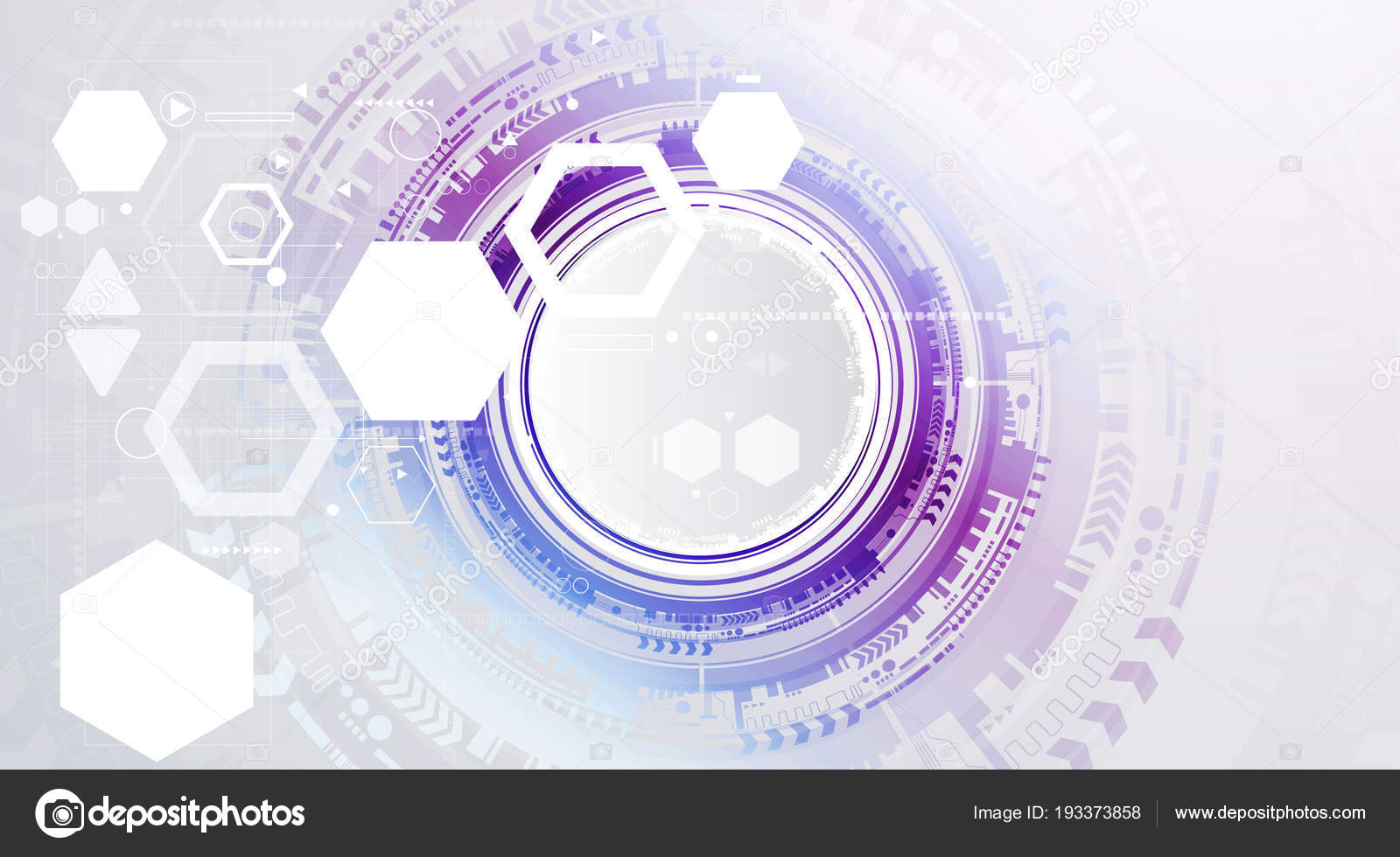 Abstract Technological Background Various Technological Elements ...