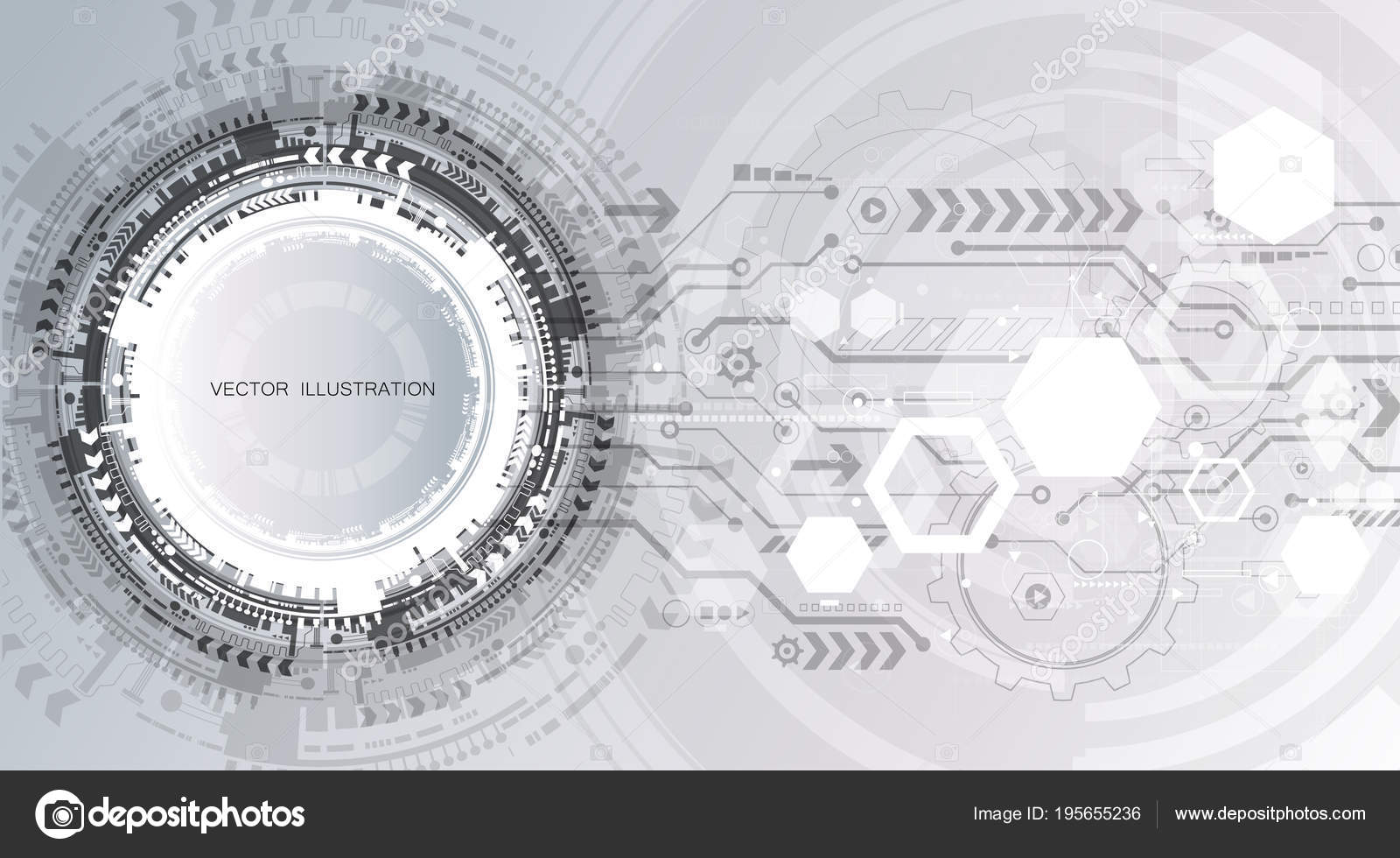 Technology Background Abstract Digital Tech Circle Various ...