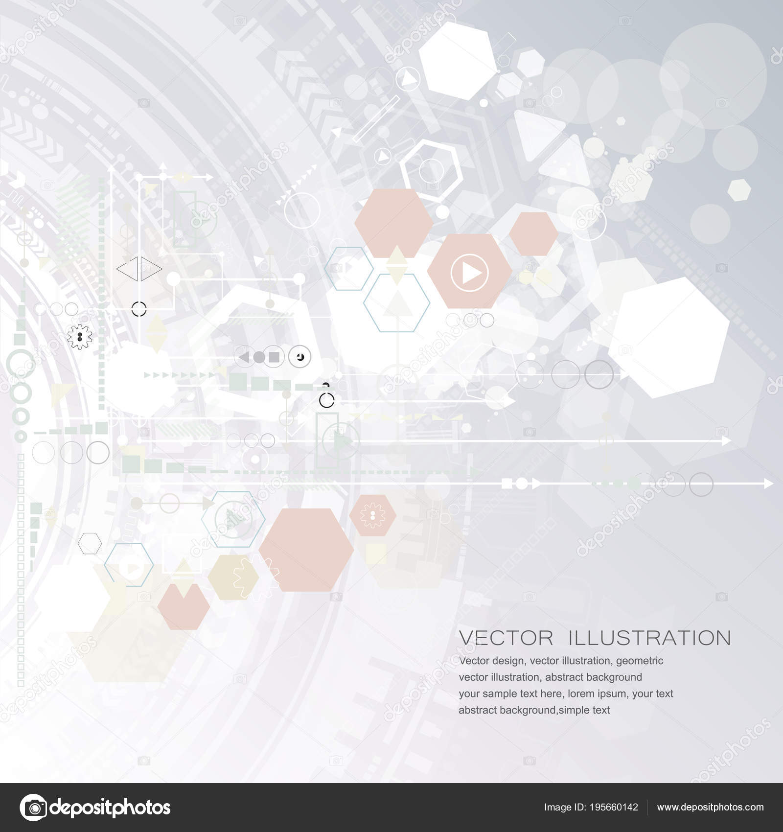 Technology Background Abstract Digital Tech Circle Various ...