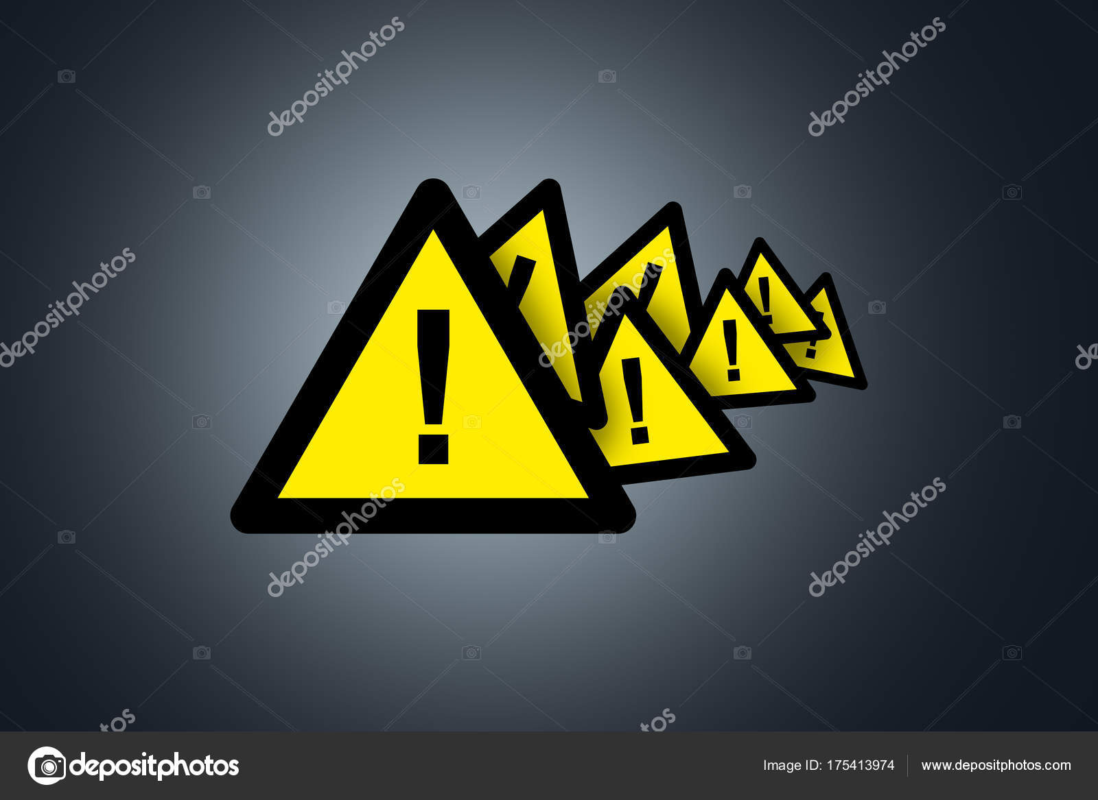 Yellow Warning Sign with Exclamation Mark — Stock Photo © niglaynike ...