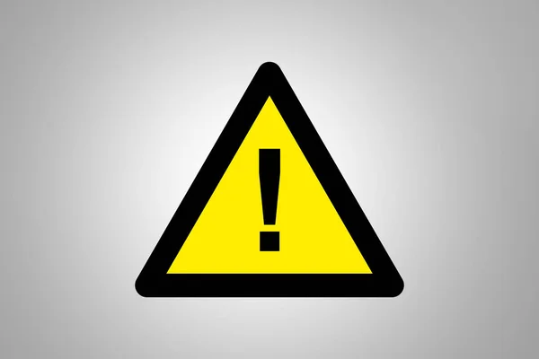 Yellow Warning Sign with Exclamation Mark — Stock Photo © niglaynike ...