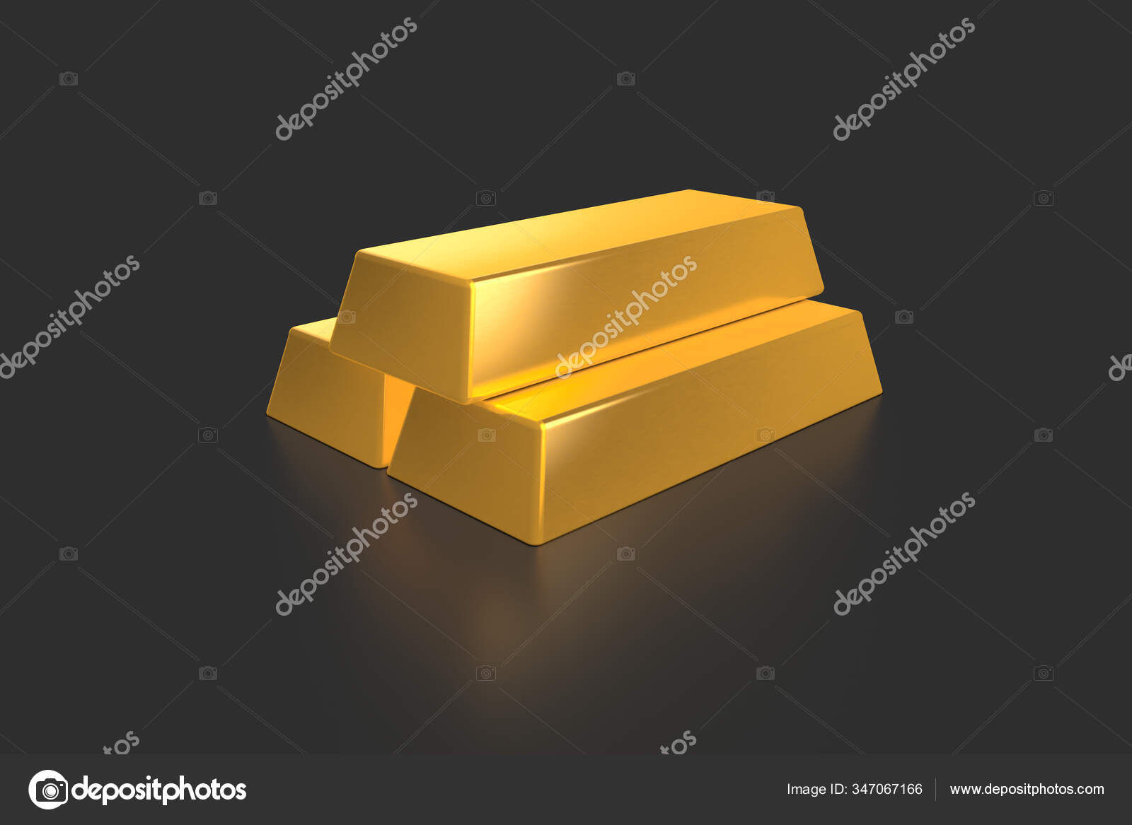 Rendering Finance Concept Stack Gold Bar Row Isolated Dark Background — Stock Photo © niglaynike ...