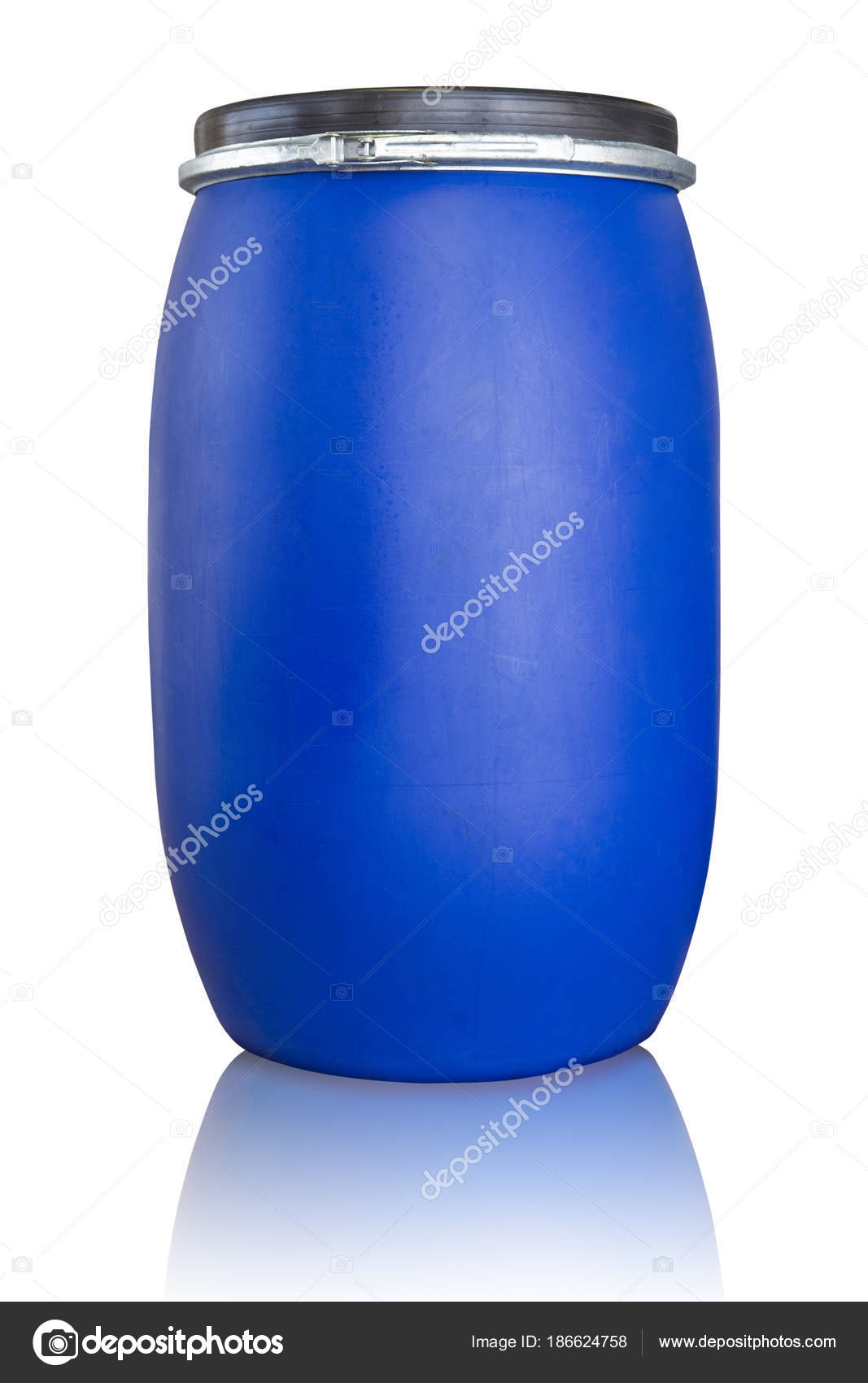 Blaue Trommel Die Der Chemischen Und Industrie Verwendet Wird Isoliert ...