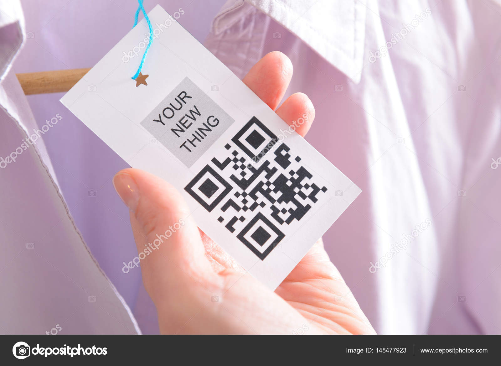Cloth label with QR code — Stock Photo © Amaviael #148477923