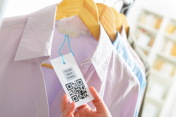 Cloth label with QR code — Stock Photo © Amaviael #148477923