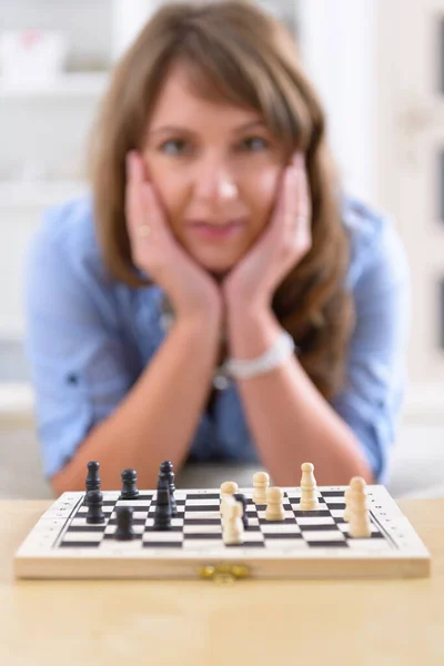 Woman playing the chess Stock Photos, Royalty Free Woman playing the ...