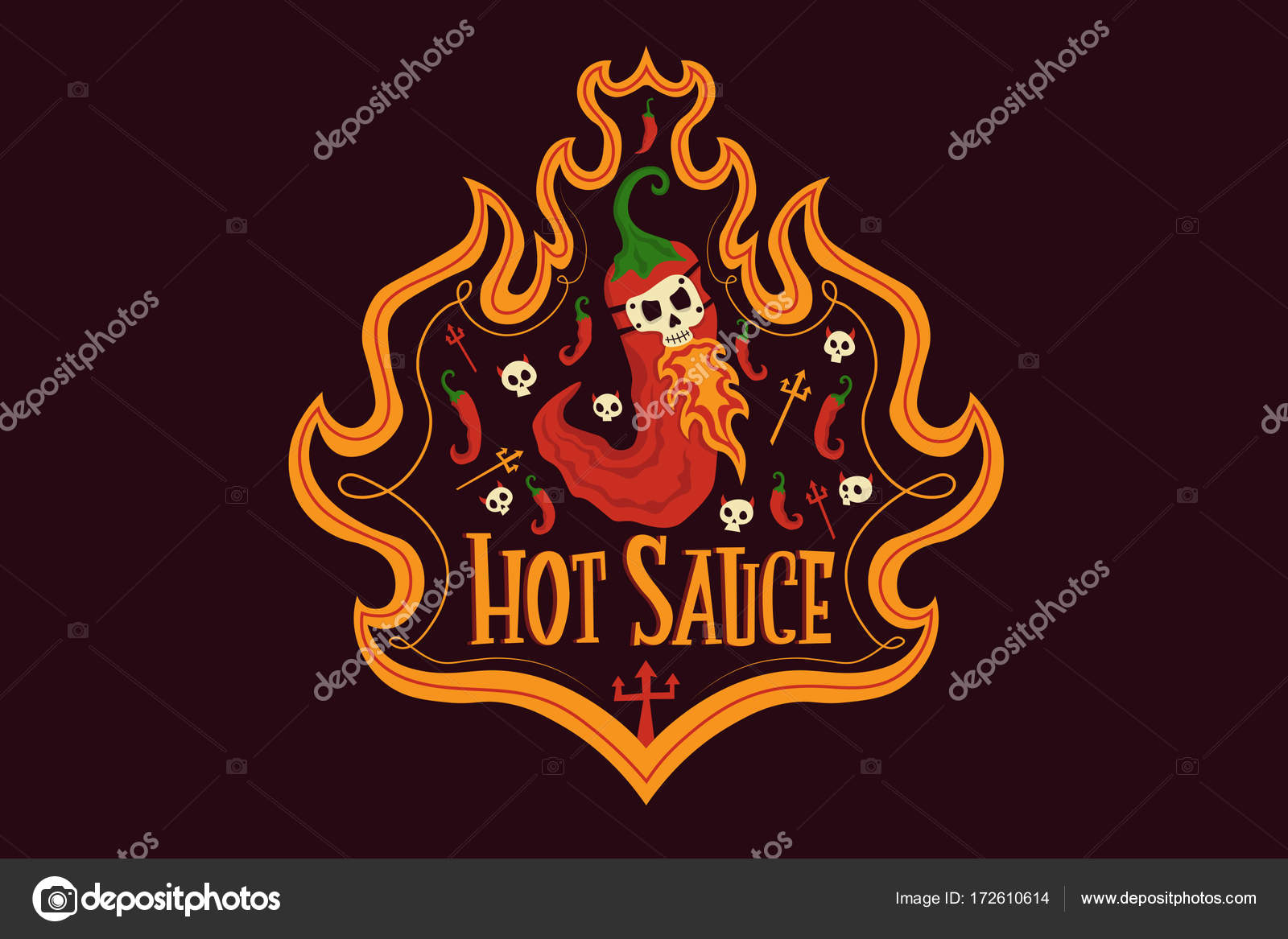 Labels for Hot Sauce Bottles Vector Stock Vector Image by ©Yeroma ...