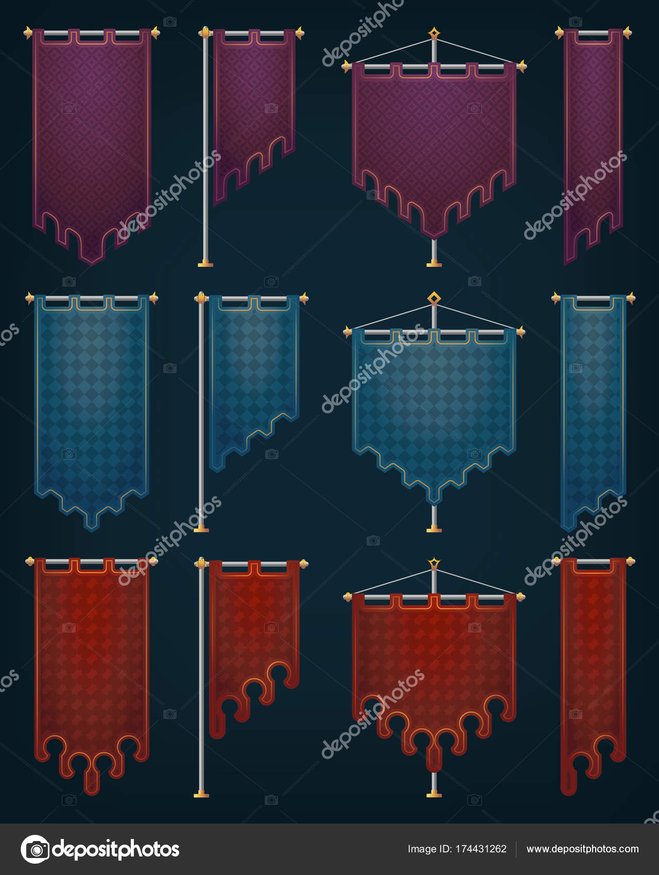 Medieval Banner Outline