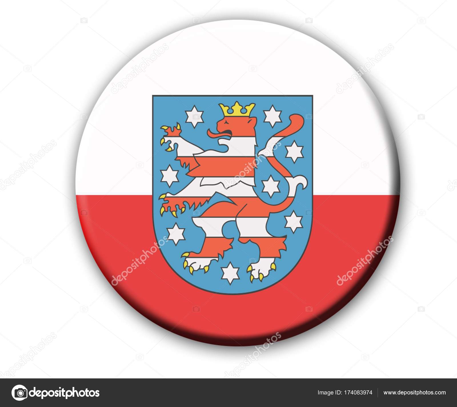 Coat Arms State Thuringia Germany Europe — Stock Photo ...