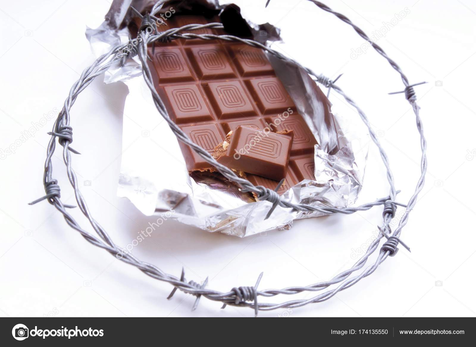 Bar Chocolate Barbed Wire Stock Photo by ©imagebrokermicrostock 174135550