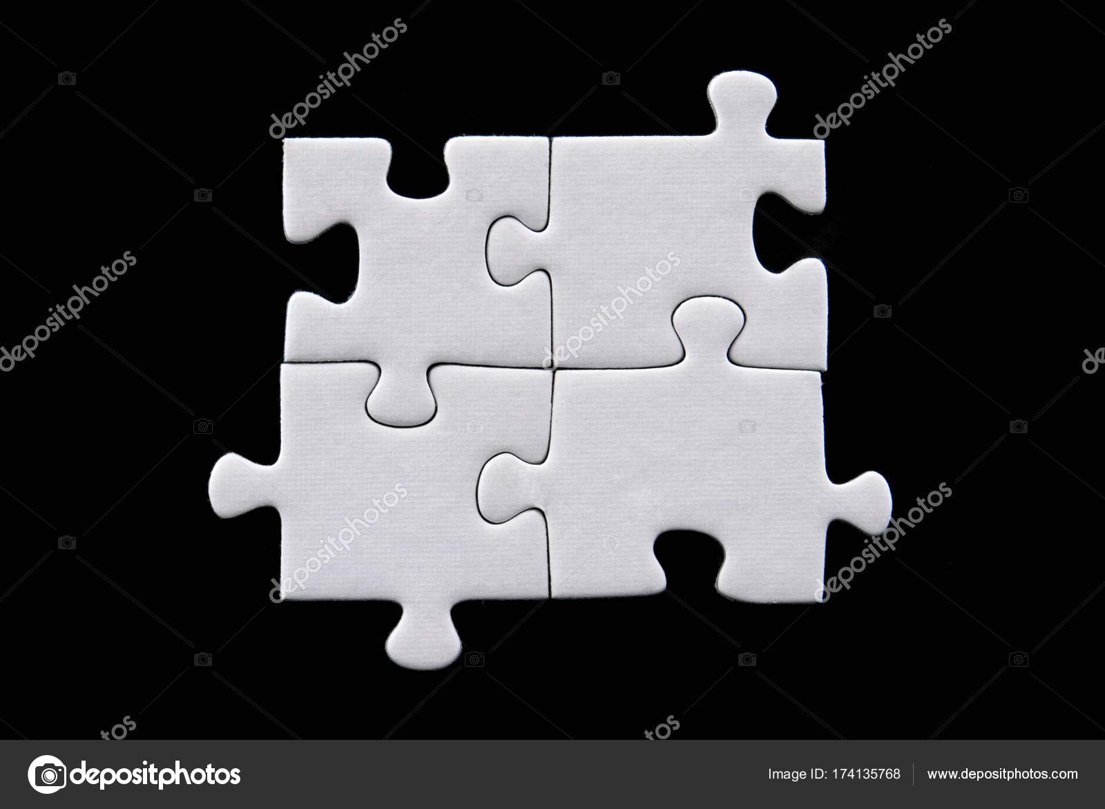 Puzzle Pieces Fitting Together Form Team — Stock Photo ...