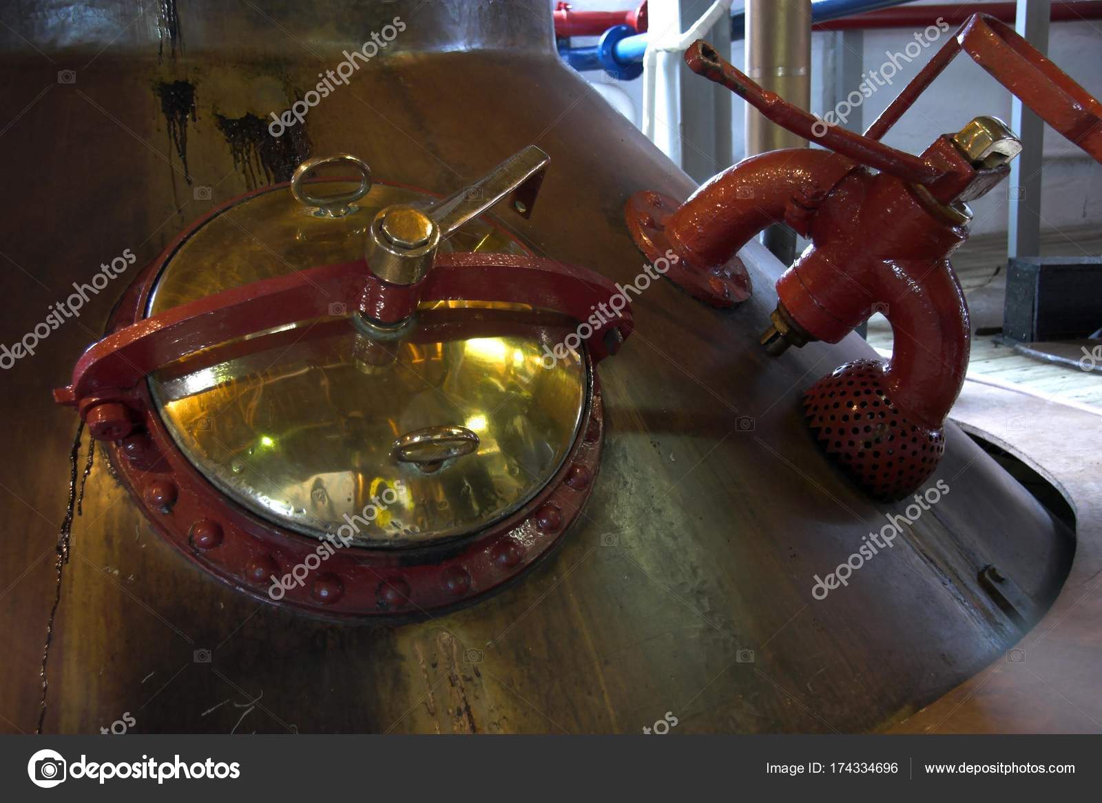 Alcohol Distillery Machine Details — Stock Photo ...
