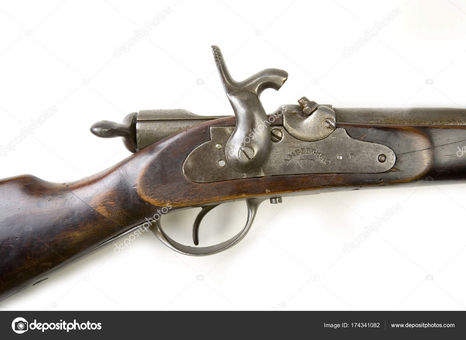 Percussion Cap Muzzle Loader Used Century Weapon Isolated White Studio ...