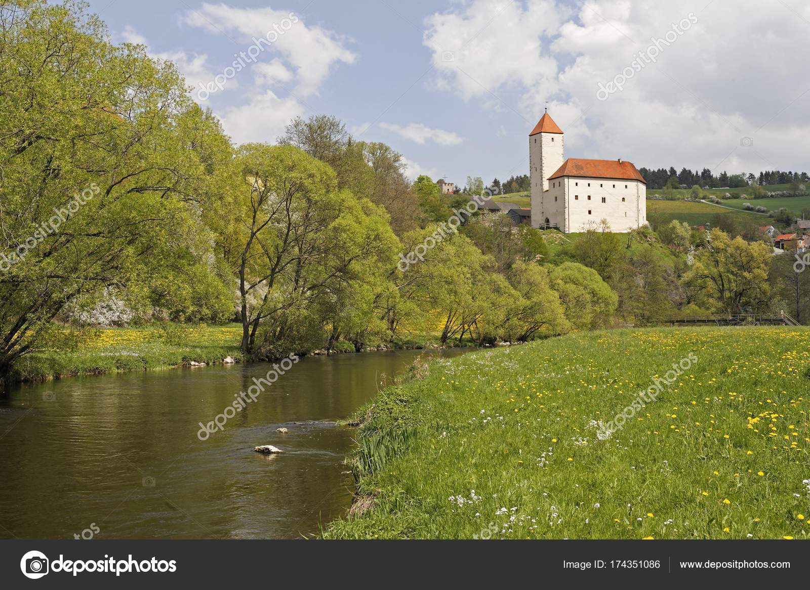 Trausnitz Castle Pfreimd River Upper Palatinate Bavaria Germany — Stock ...