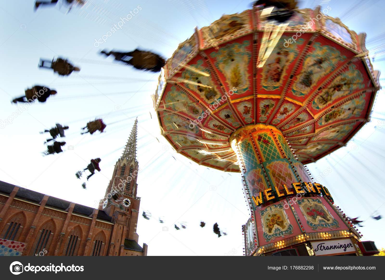 Carousel Carousel Roundabout Auer Dult Fair Munich Bavaria Germany ...