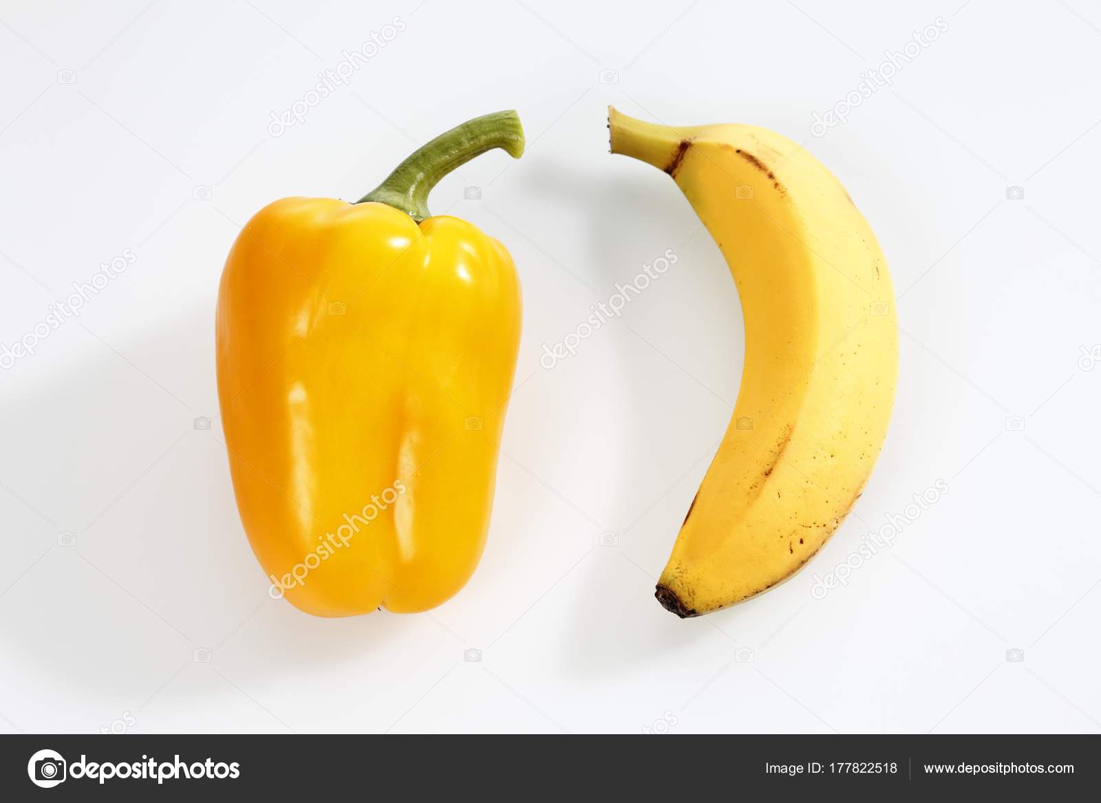Yellow Fruit Vegetables Yellow Bell Pepper Banana — Stock Photo ...