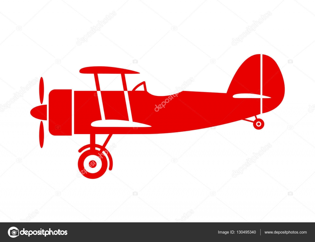 Red aircraft icon on white background Stock Vector Image by ©Anthonycz ...