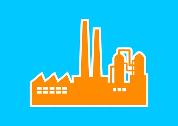 Blue factory icon on white background Stock Vector by ©Anthonycz 73539123