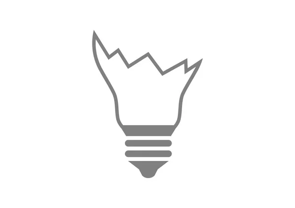 Broken lightbulb icon on white background Stock Vector Image by ...