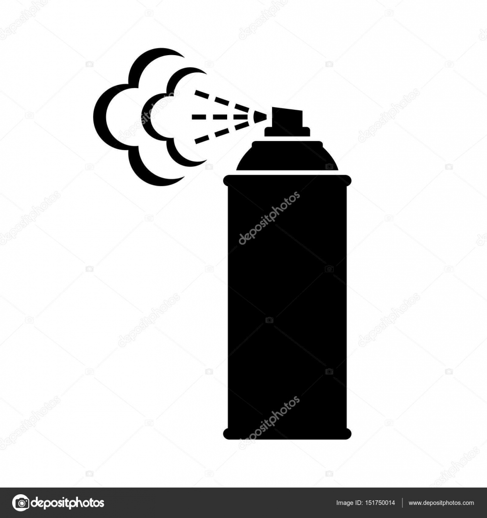 Black spray can icon on white background Stock Vector by ©Anthonycz ...