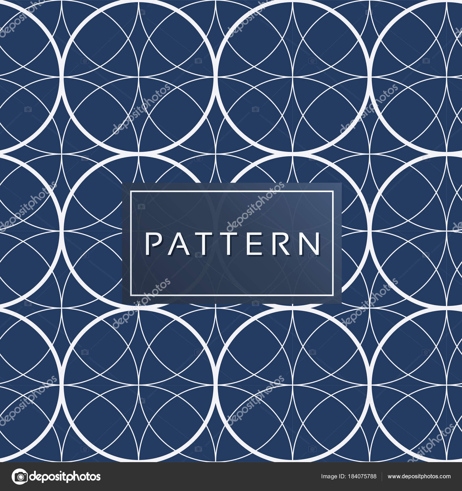 Circle Pattern Blue Background Vector Image Stock Vector by ©pisanku 184075788