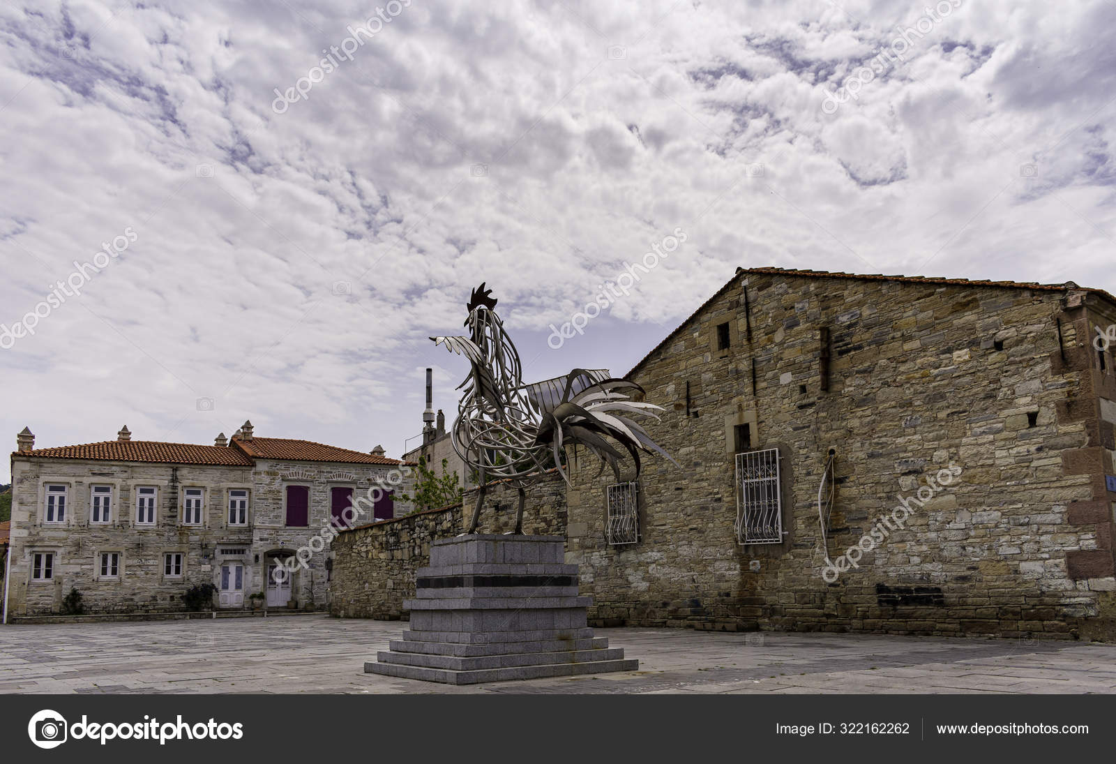 Rooster Statue Marseille Square Old Foca Phokaia Foca Zmir Turkey ...