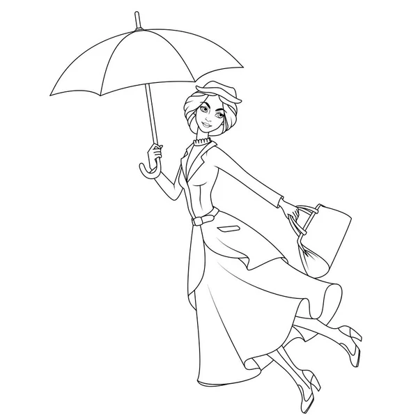 Mary Poppins Silhouette Vector