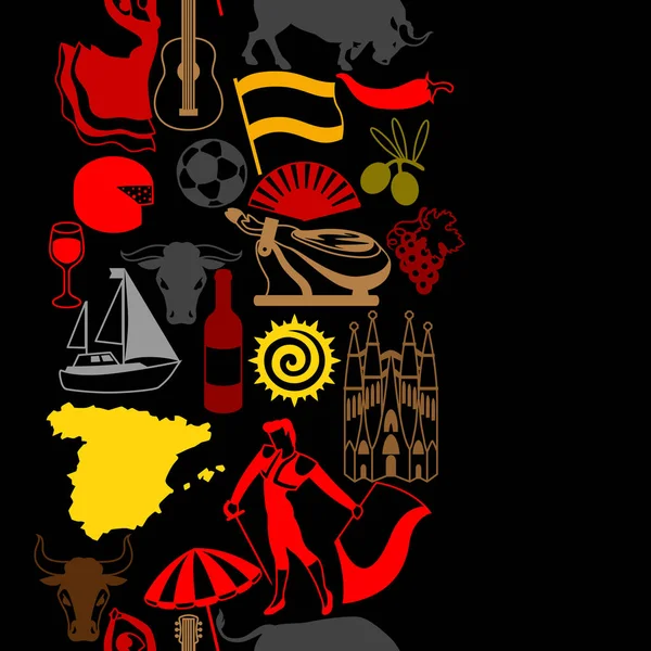 Spain seamless repeating pattern with spanish symbols Stock Vector ...